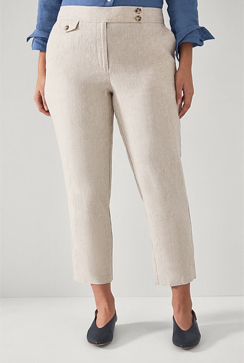 Flax Linen Tailored Trouser - WOMEN Pants | Trenery