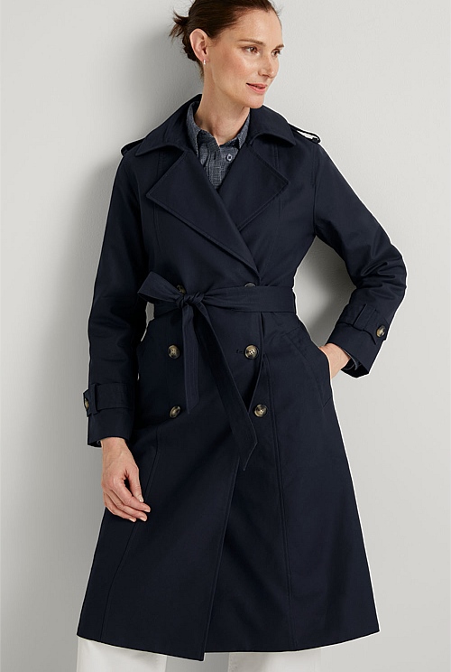 Night Sky Trench Coat - WOMEN Outerwear | Trenery