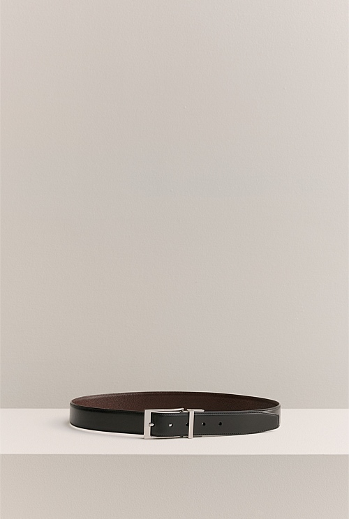 Chocolate Ballard Reversible Belt - MEN Belts | Trenery