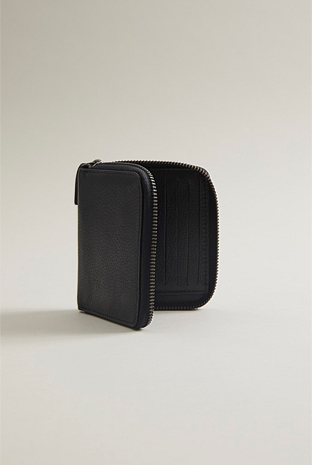 Black Zip Wallet - MEN Shoes & Accessories | Trenery