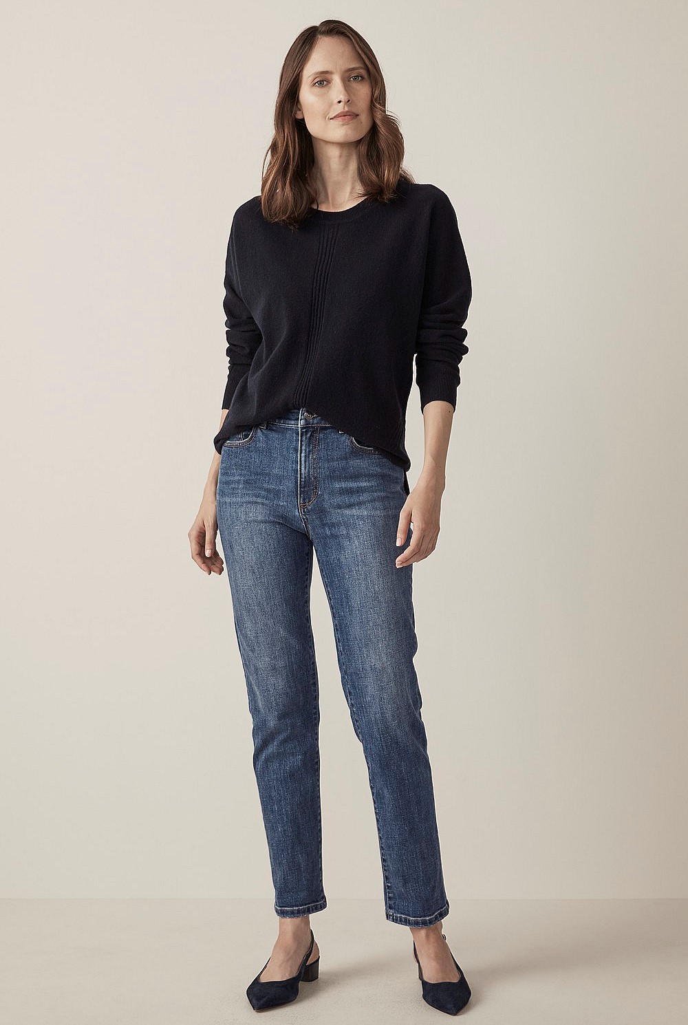 Night Sky Wool Blend Dolman Knit - WOMEN Knitwear | Trenery