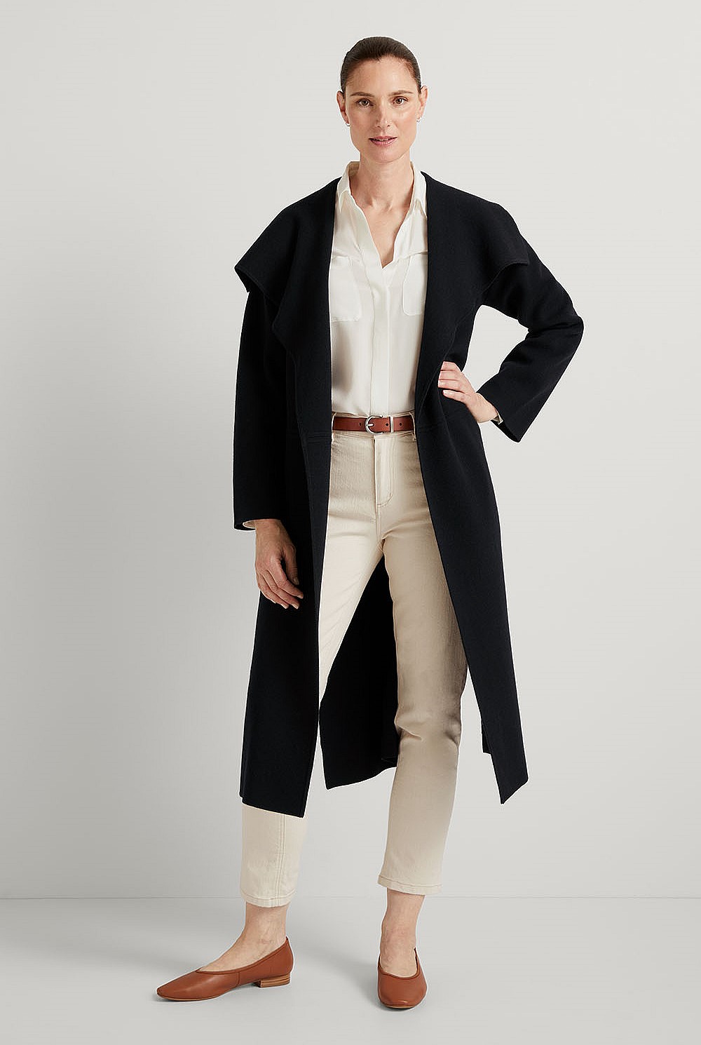 Night Sky Double Knit Waterfall Cardigan - WOMEN Knitwear | Trenery