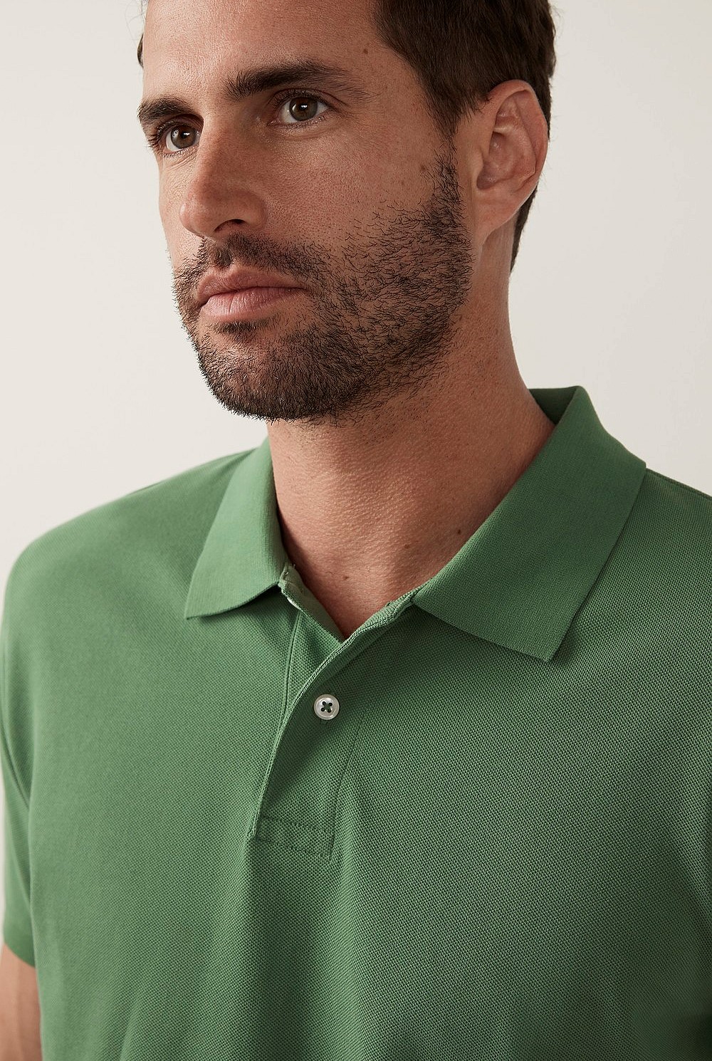 Jade Classic Pique Polo - MEN T-Shirts | Trenery