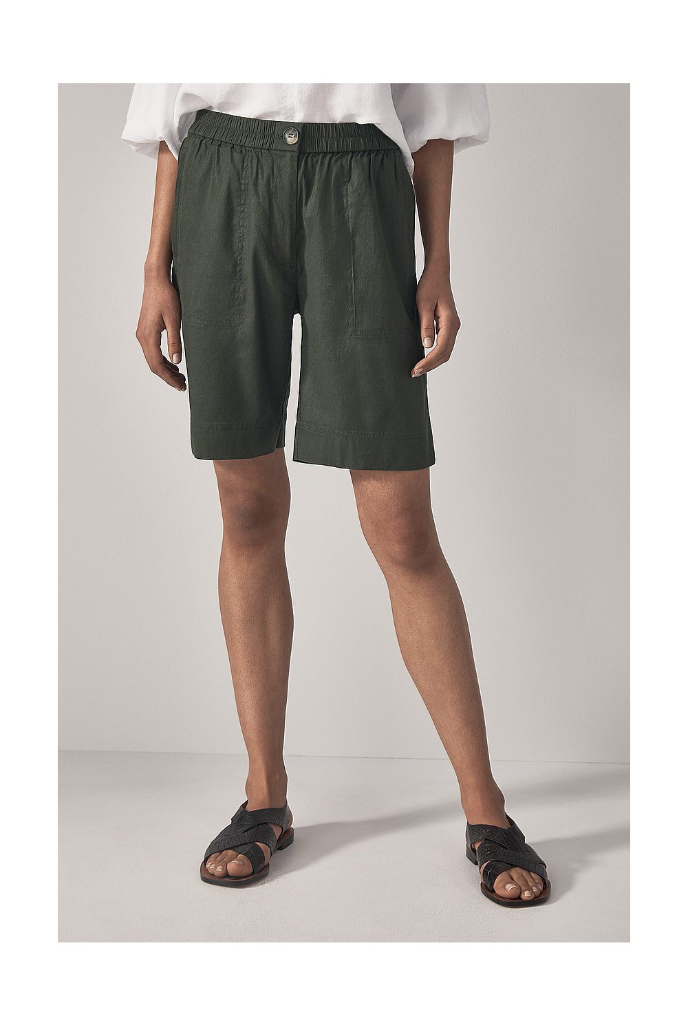 Ivy Stretch Linen Viscose Short - WOMEN Clothing | Trenery